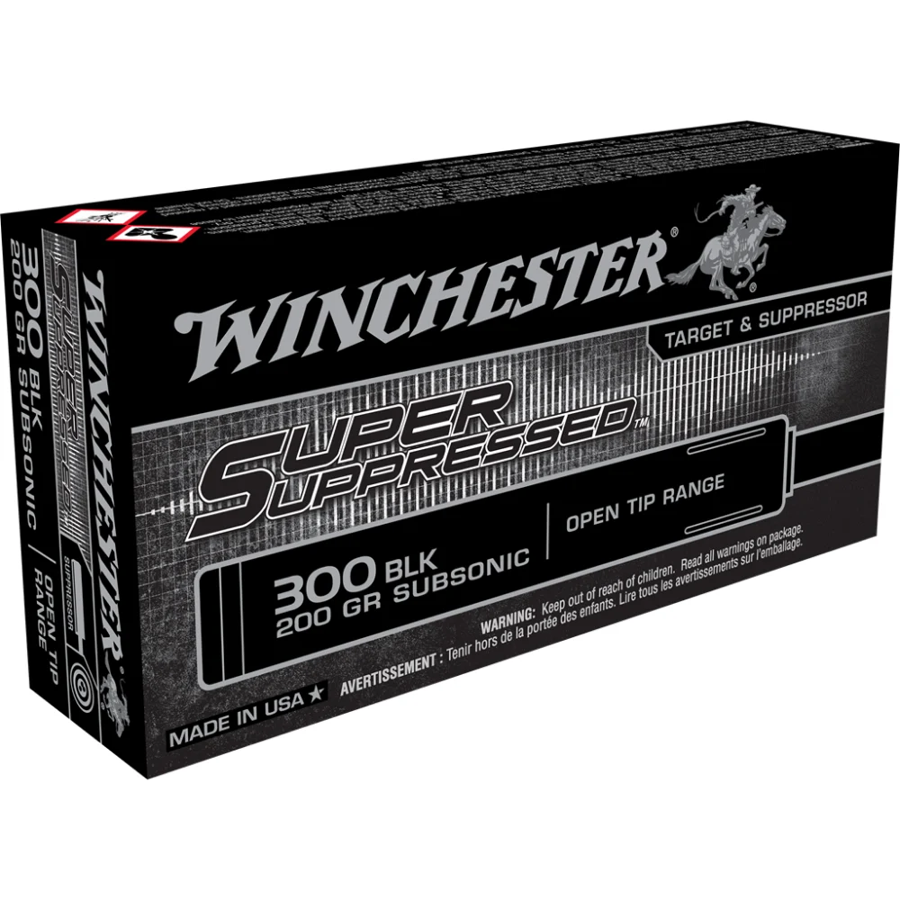 Winchester Super Suppressed Rifle Ammunition .300 AAC Blackout 200gr ...